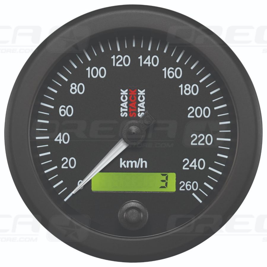 STACK 260 km h Electric Speedometer O 88 mm Black ON ORECA Store